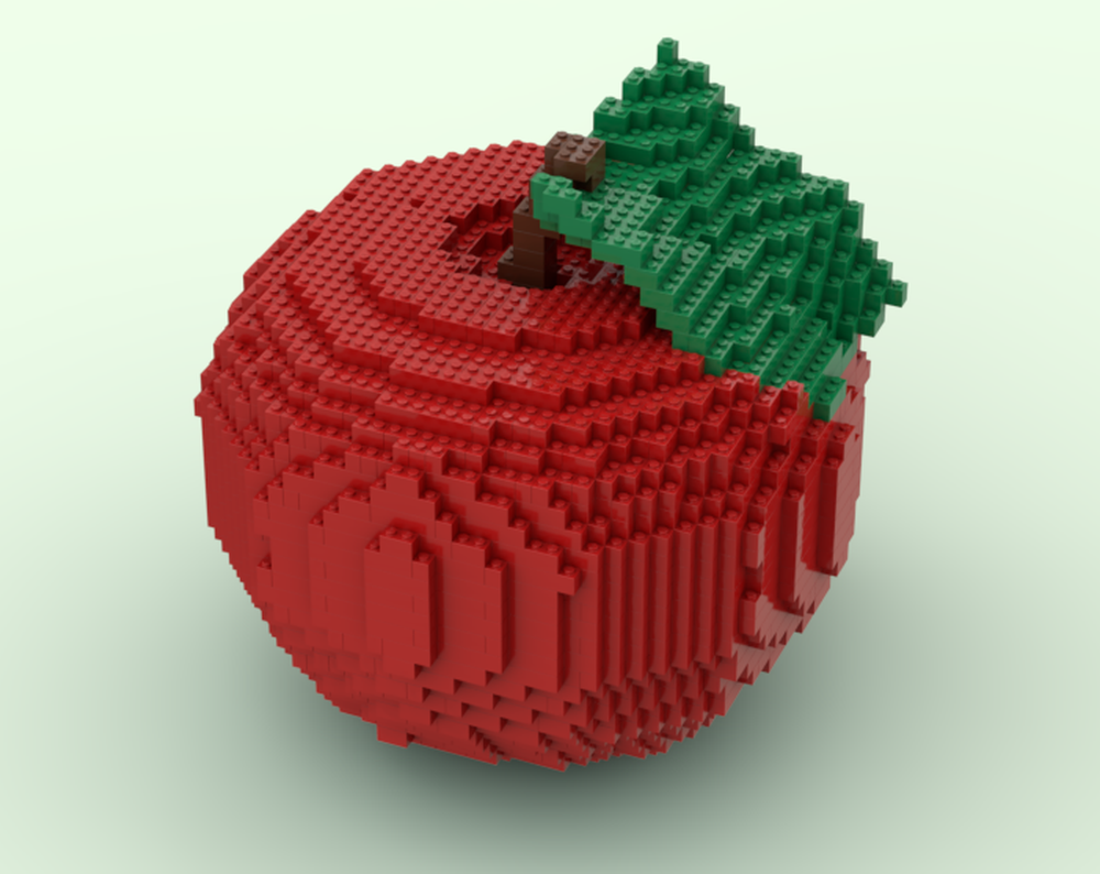 LEGO MOC sculpture apple by blackmaster | Rebrickable - Build with LEGO