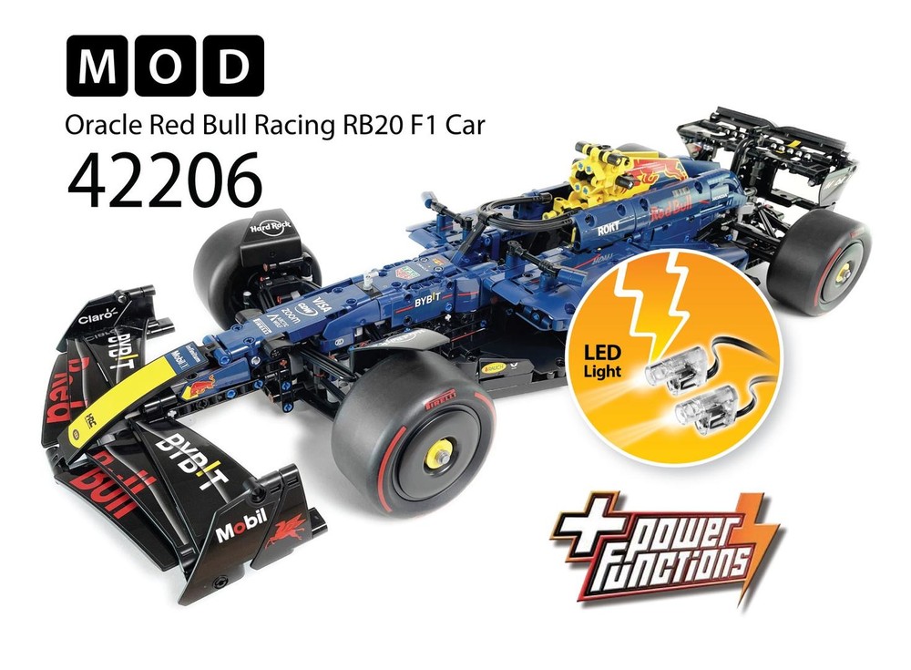 LEGO MOC 42206 Oracle Red Bull Racing RB20 F1 Car RC MOD for Power ...