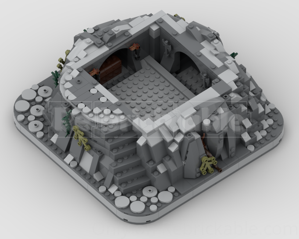 LEGO MOC Rock Base (16*16) with movable Minifigures Holder by Fantasts ...