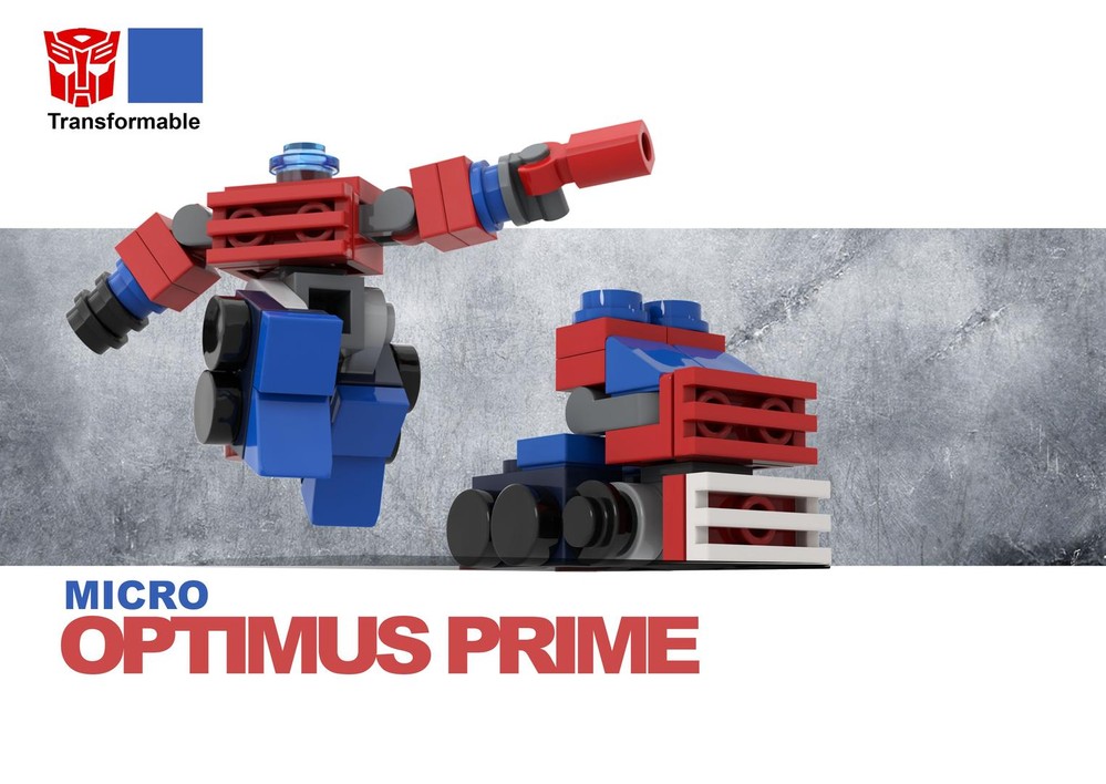 LEGO MOC-219506 Micro Optimus Prime - Transformable by One Brick Off ...