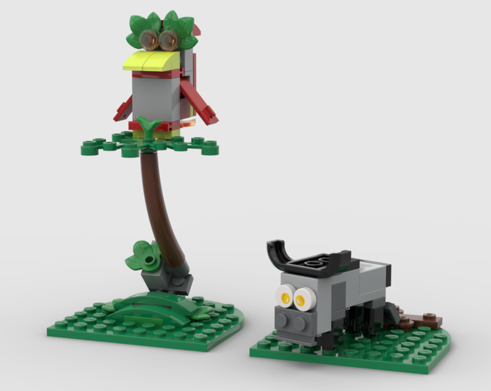 LEGO MOC 60412 Cow & Parrot by LukasFreeze | Rebrickable - Build with LEGO