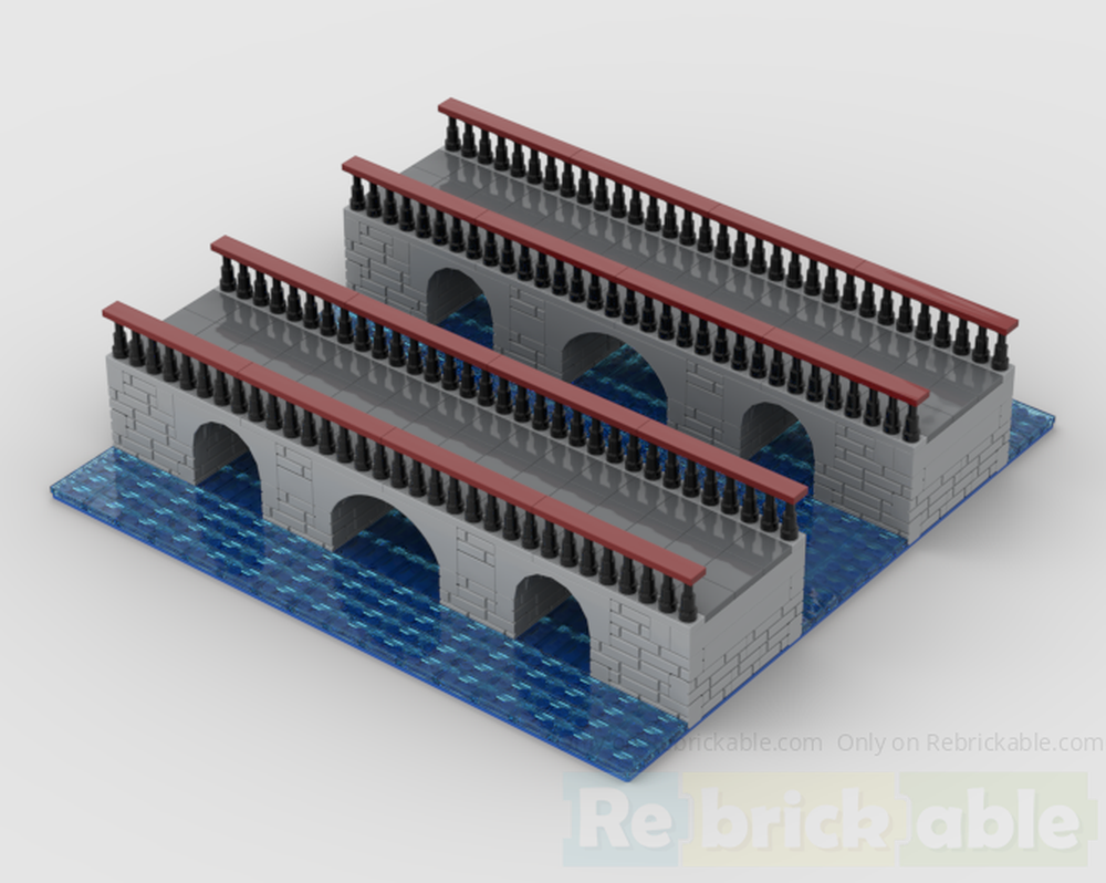 LEGO MOC Double Bridge by NorwegianTater | Rebrickable - Build with LEGO
