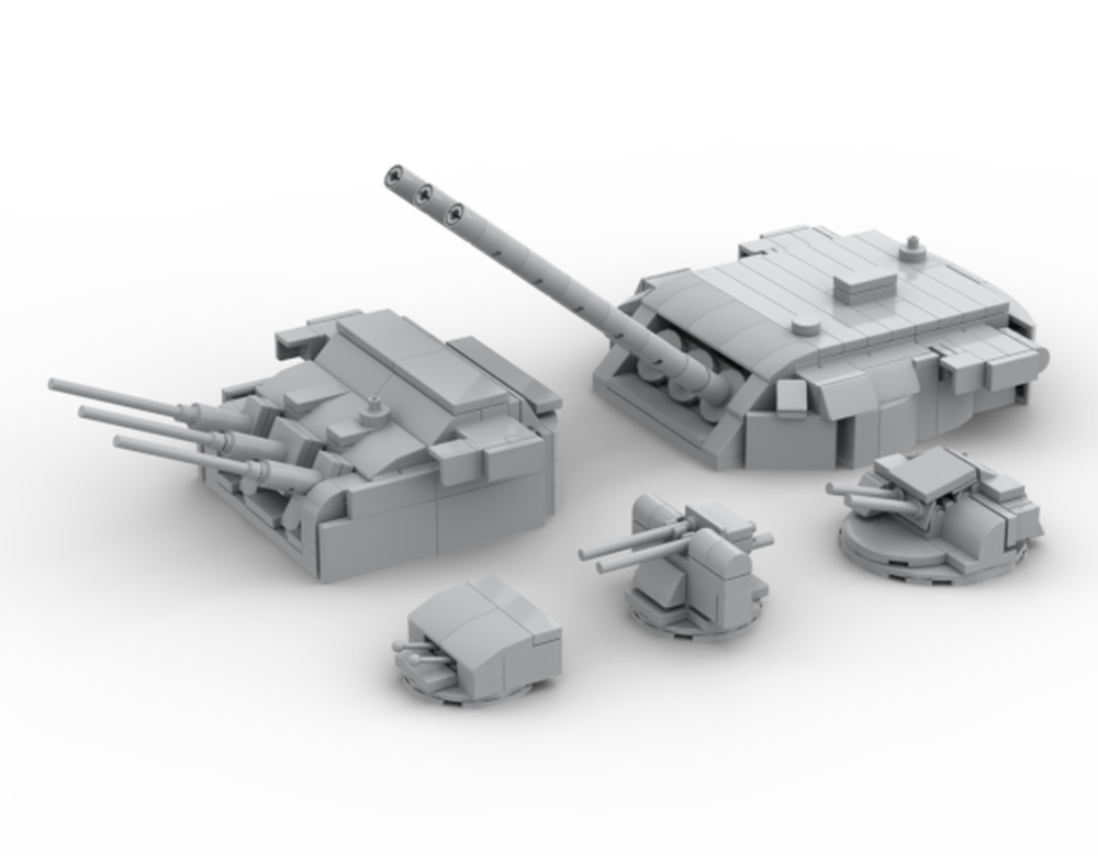 LEGO MOC IJN Yamato All Guns by Burnin_Briks | Rebrickable - Build with ...