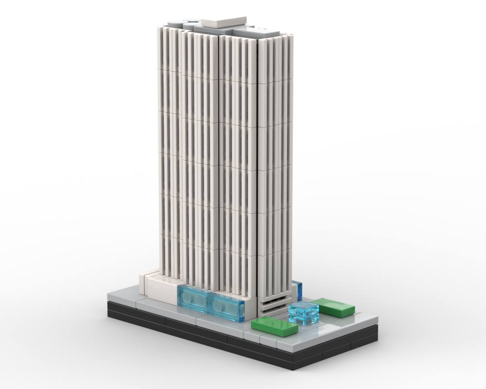 LEGO MOC 1:2000 General Motors Building by IdiotPolo | Rebrickable ...