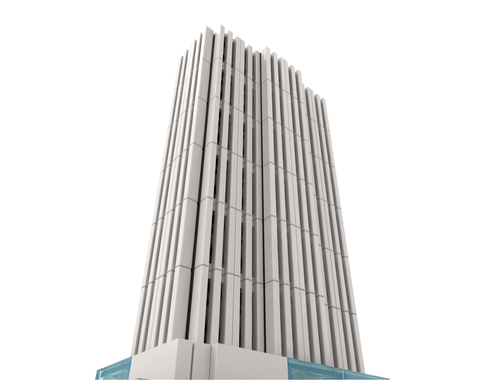 LEGO MOC 1:2000 General Motors Building by IdiotPolo | Rebrickable ...