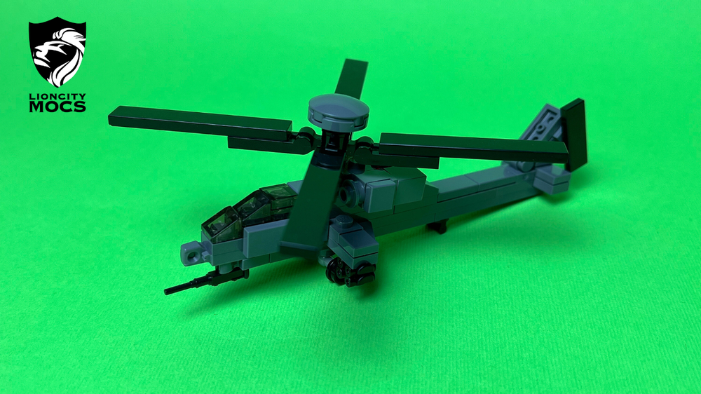 LEGO MOC AH-64 Apache Helicopter Lego Tutorial (1:120) by Lioncity Mocs ...
