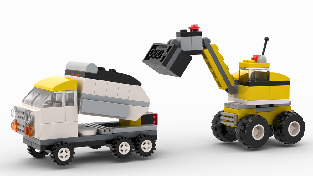 LEGO MOC 11036 Digger and dump truck by Lenarex | Rebrickable - Build with LEGO