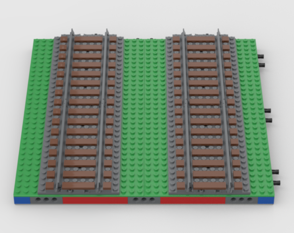 LEGO MOC Train Track Realistic Module for Portable Layouts (straight ...