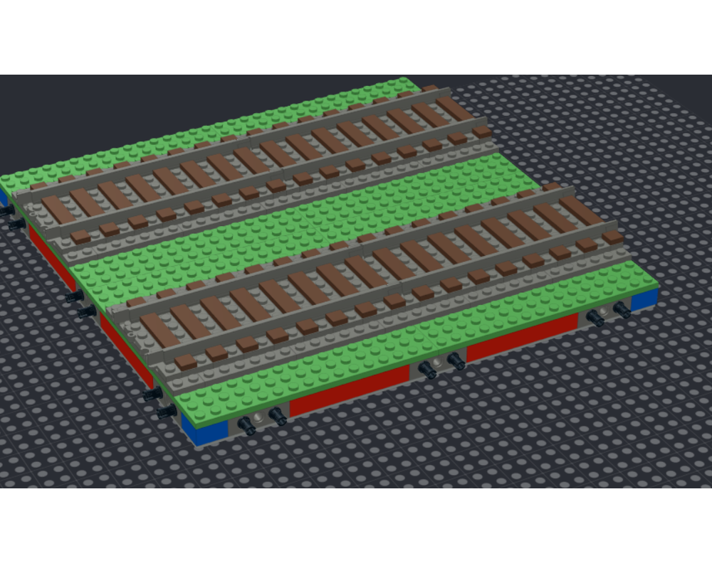 LEGO MOC Train Track Realistic Module for Portable Layouts (straight ...