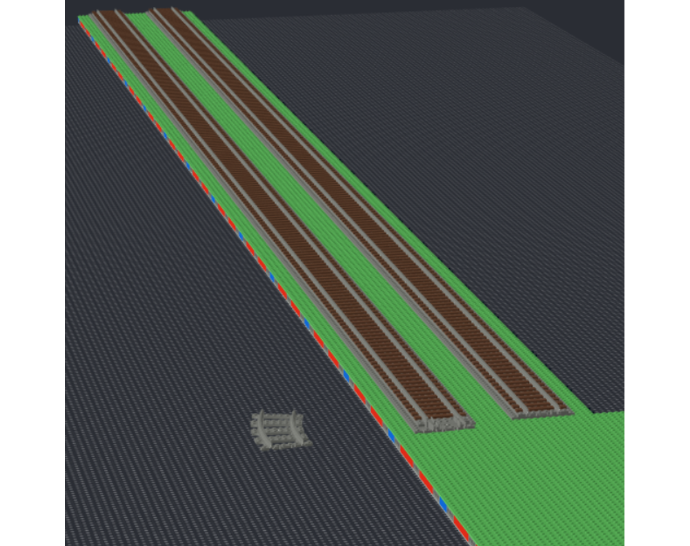 LEGO MOC Train Track Realistic Module for Portable Layouts (straight ...