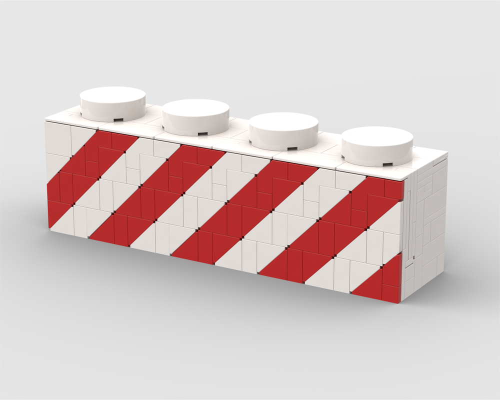 LEGO MOC Upscaled striped 1x4 brick by Briquoleur | Rebrickable - Build ...