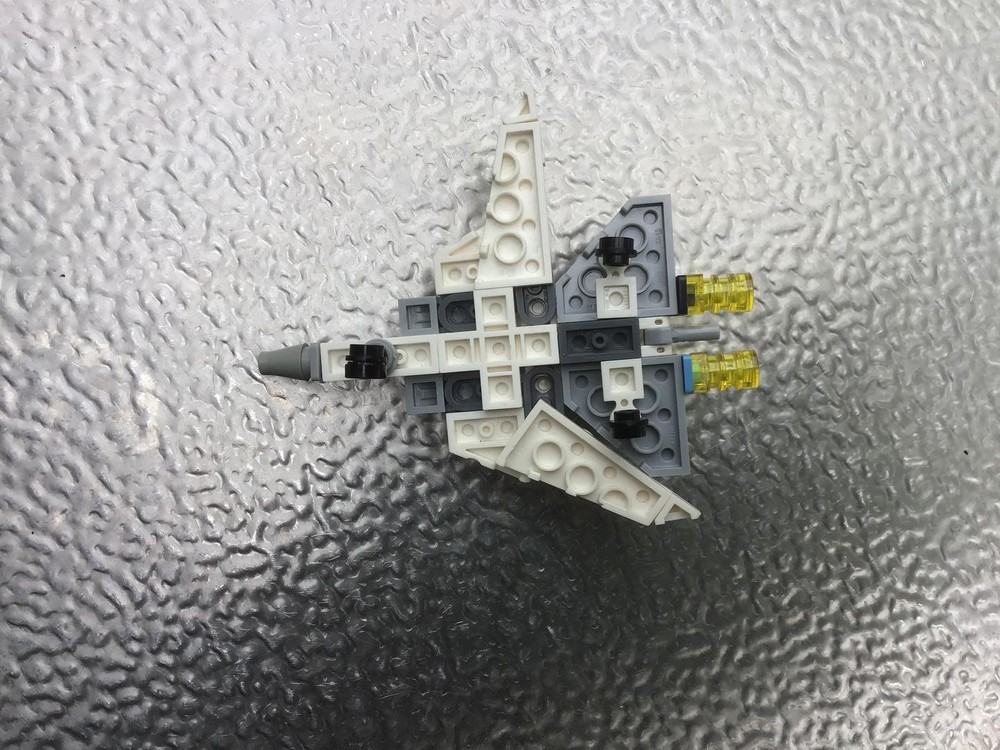 LEGO MOC mini F-14 Tomcat flying over water custom colours by ...