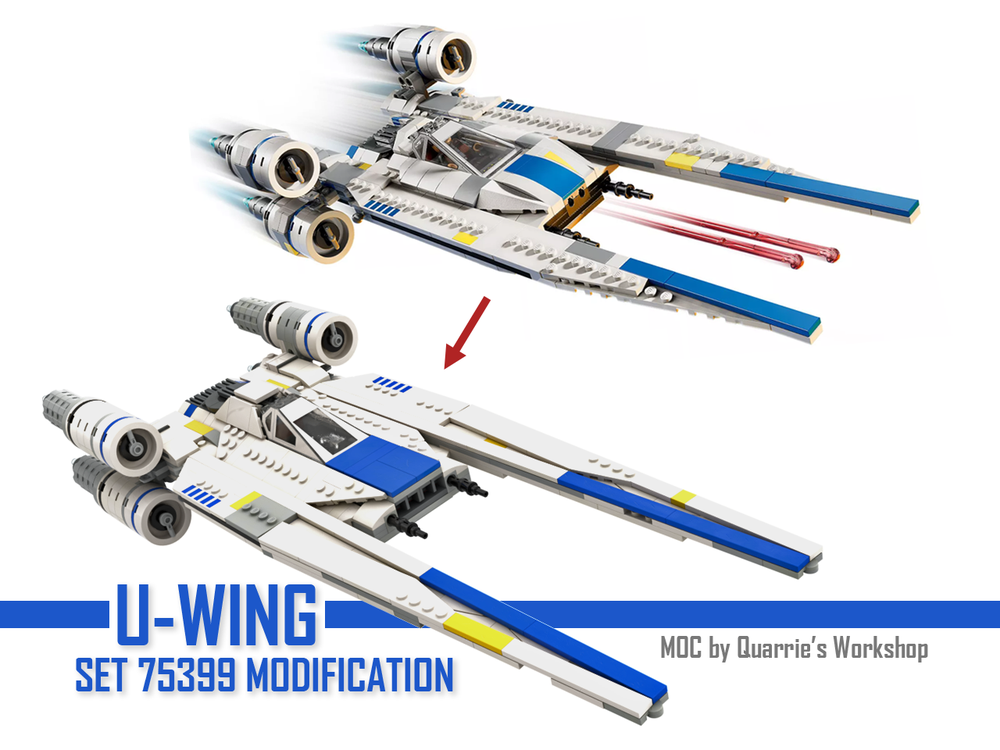 LEGO MOC U Wing MOD (2025) by Quarries Workshop | Rebrickable - Build ...