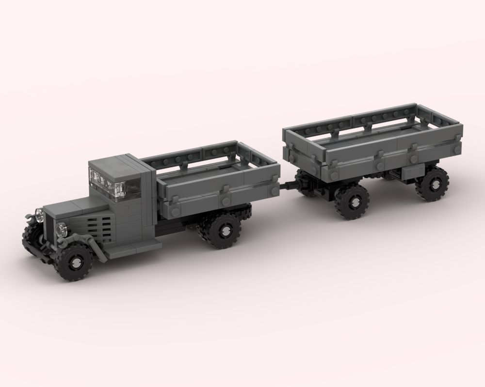 LEGO MOC LEGO ww2 ZIS-5 with trailer soviet truck 1:45 scale by ...