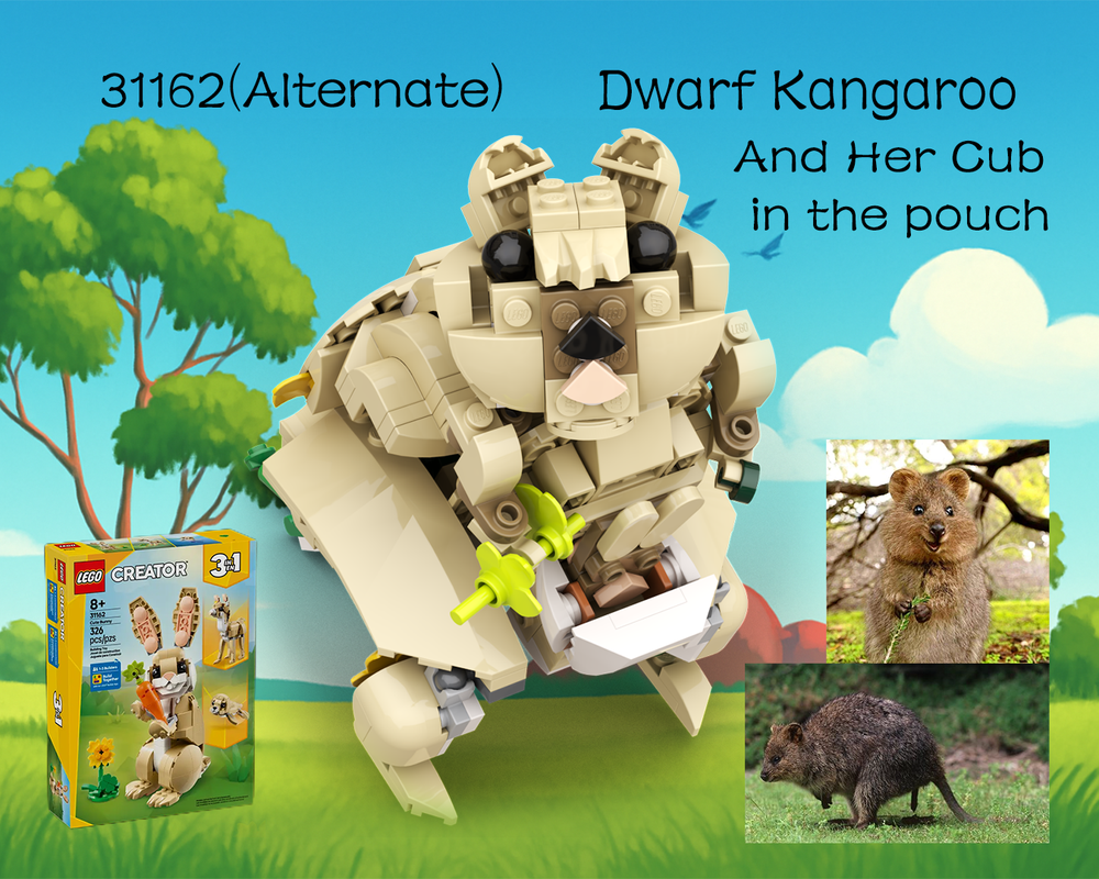LEGO MOC-219941 31162-Dwarf Kangaroo with Cub in the Pouch by zxmaomao ...