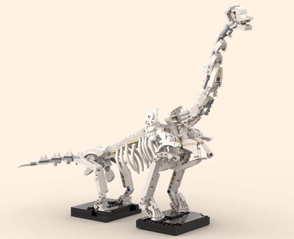 LEGO MOC Brachiosaurus Display Skeleton by MesozoicAsh | Rebrickable ...