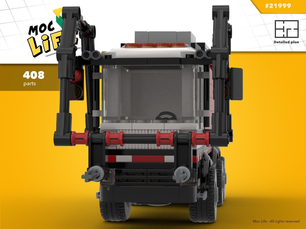 Lego Moc Garbage Truck Xl By Moclife Rebrickable Build With Lego