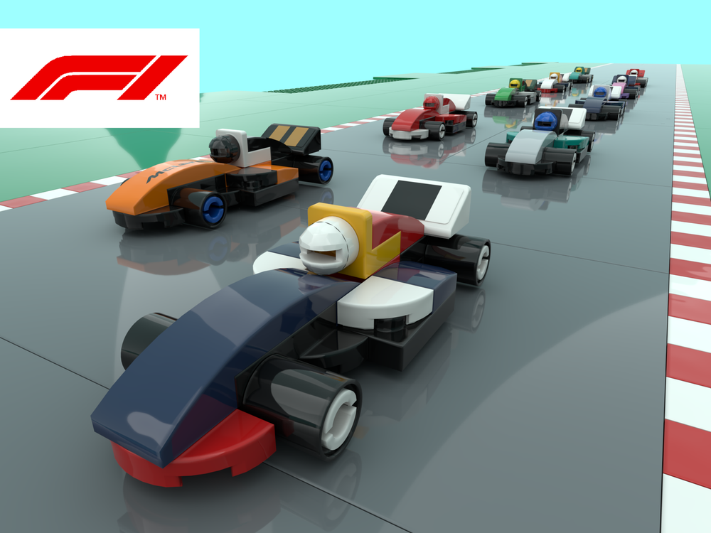 LEGO MOC-220000 Formula 1 microscale peloton 2025 / starting grid cars ...