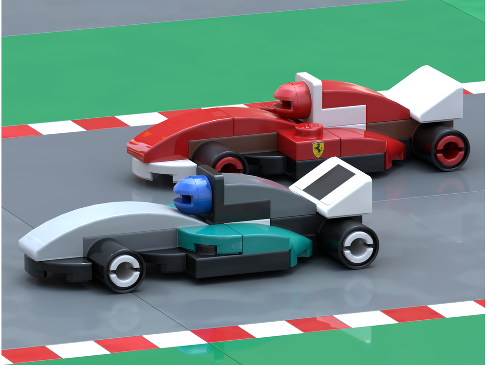 LEGO MOC-220000 Formula 1 microscale peloton 2025 / starting grid cars ...