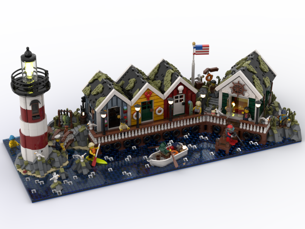 LEGO MOC Coast Town Diorama by Brick Kaiser | Rebrickable - Build with LEGO