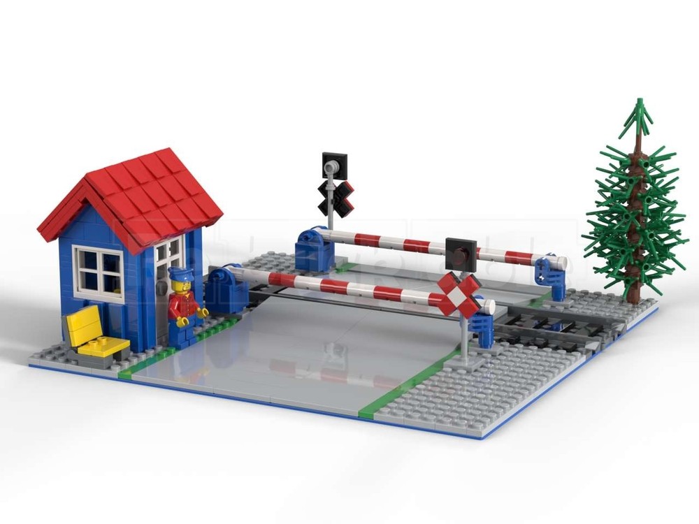 LEGO MOC Tribute to Set 7834 - Trains Level Crossing Manual by williweb ...