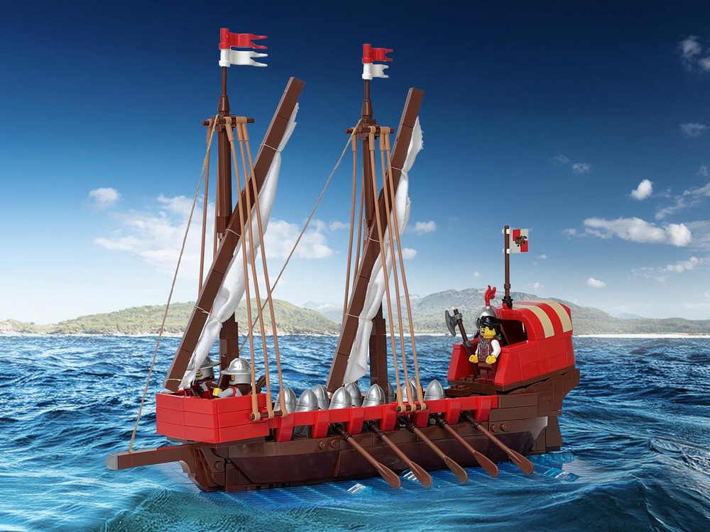 LEGO MOC Medieval Galley With Hull by DragonMasterBuilder | Rebrickable ...
