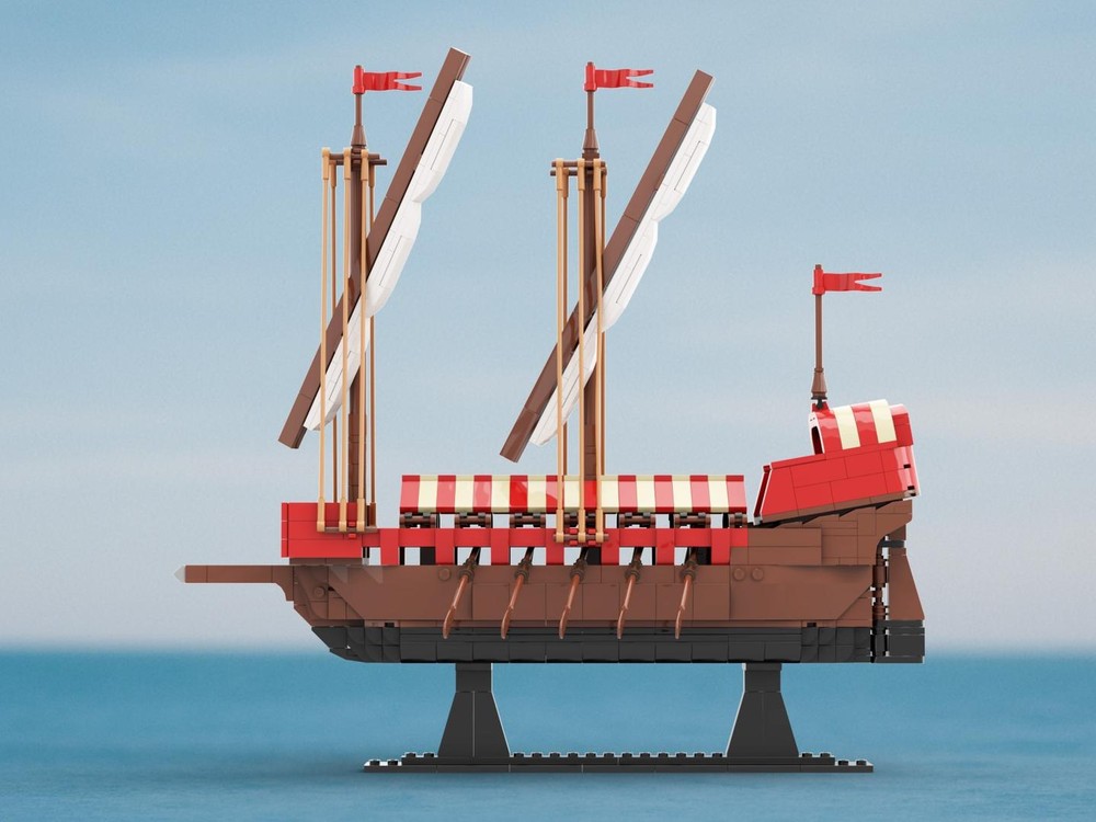 LEGO MOC Medieval Galley With Hull by DragonMasterBuilder | Rebrickable ...