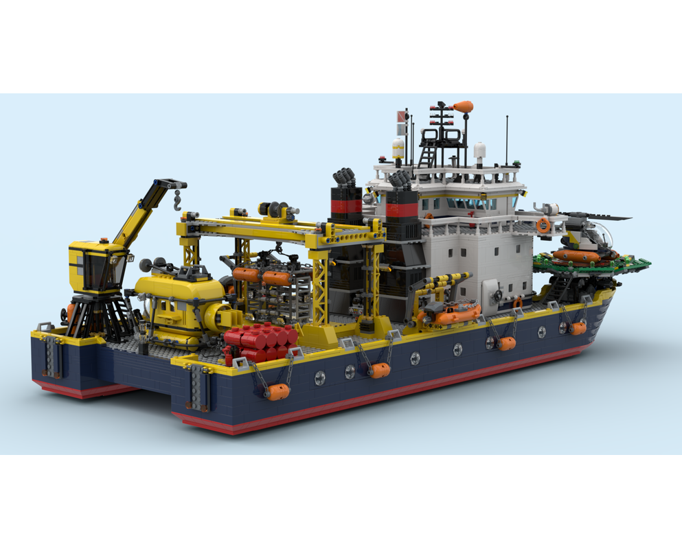 LEGO MOC Catamaran Research Vessel by Wacky | Rebrickable - Build with LEGO