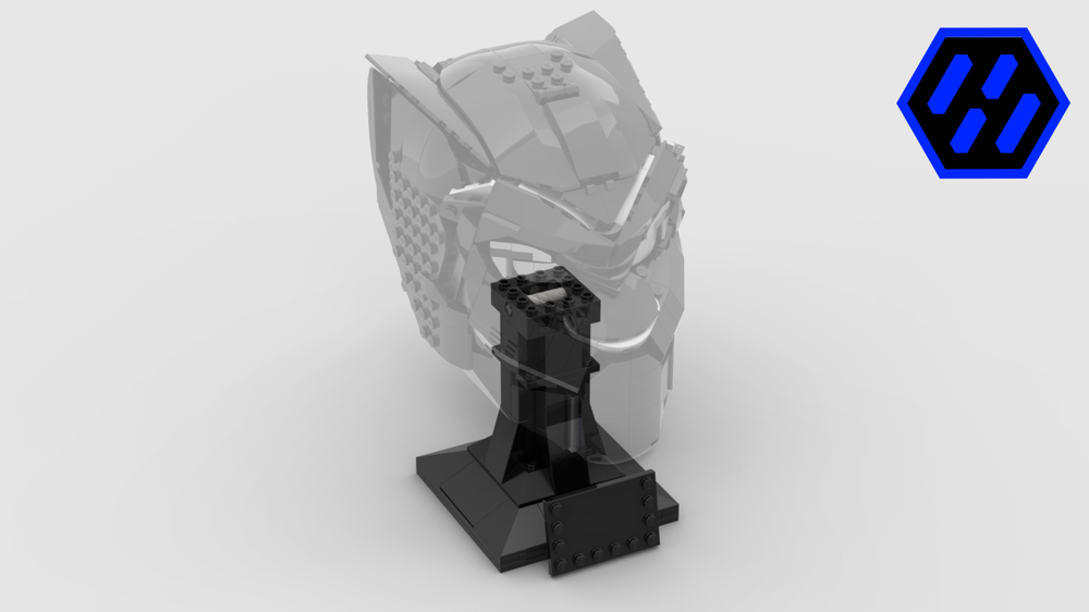 LEGO MOC Stand for helmet / cowl by Ransom_Fern | Rebrickable - Build ...
