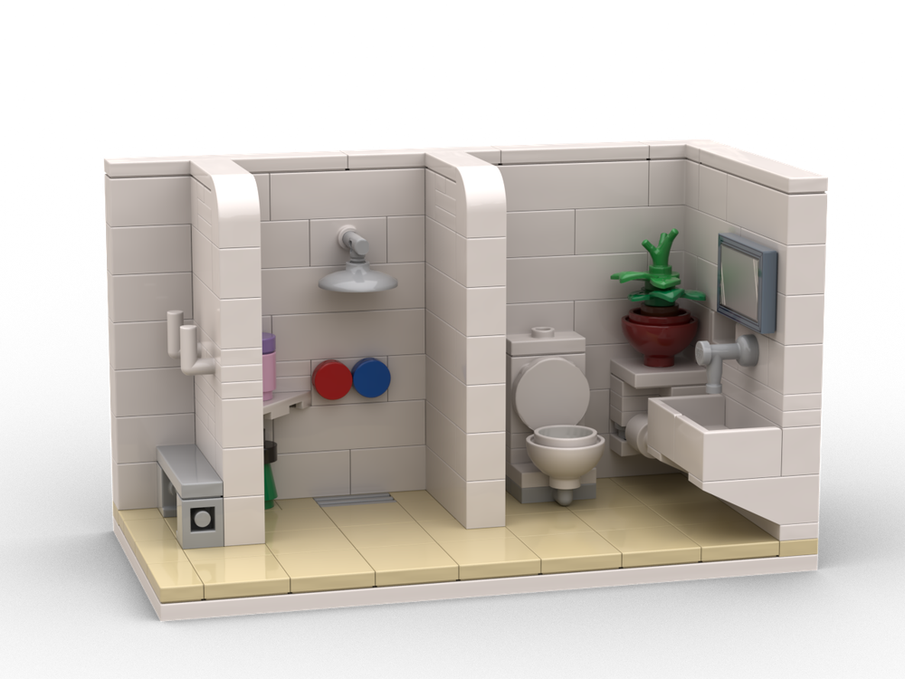 LEGO MOC-220076 Bathroom and Shower by Alquimia | Rebrickable - Build ...