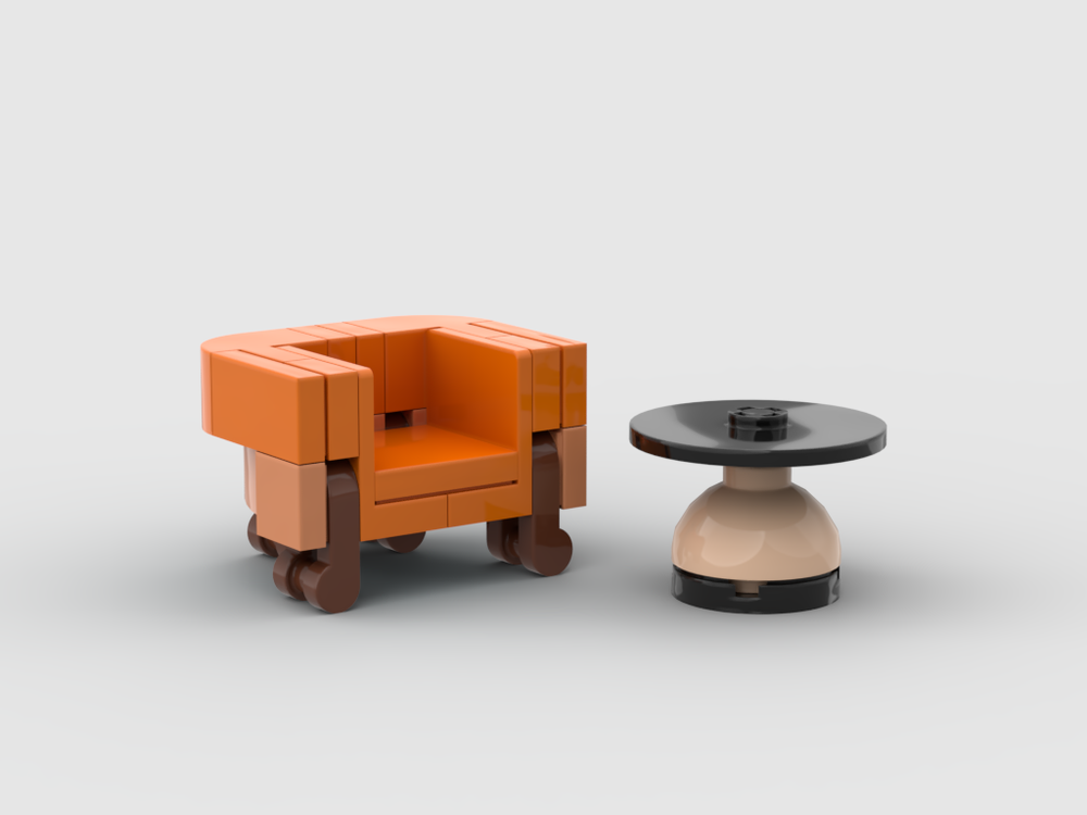 LEGO MOC Furniture design - modernist table and chair by sea2sea ...