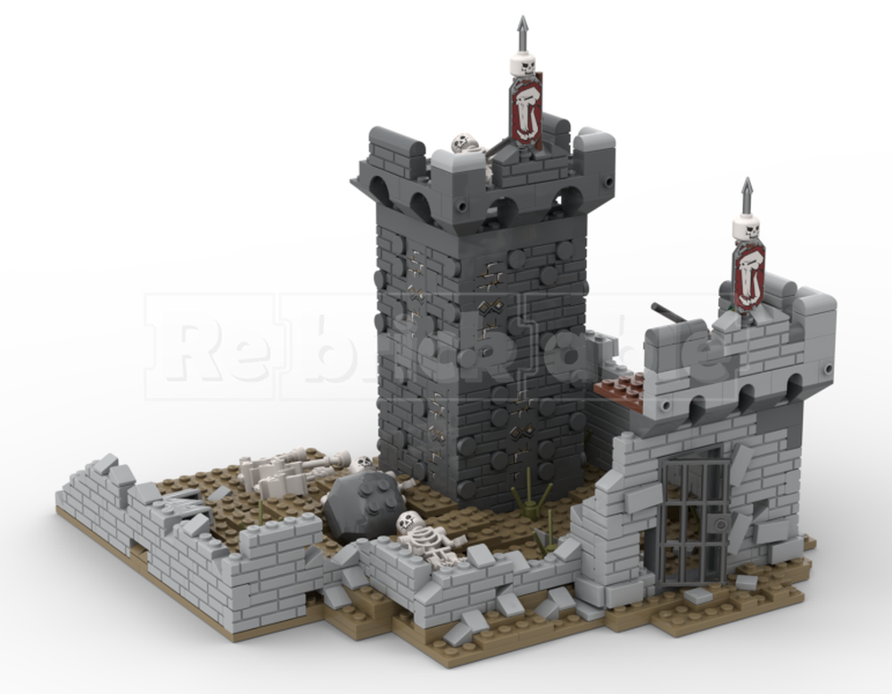 LEGO MOC-220194 Destroyed castle by King Arthur | Rebrickable - Build ...
