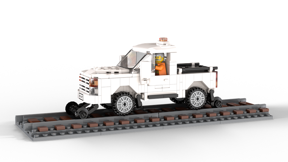 LEGO MOC White Hi-Rail Truck by 603bricks | Rebrickable - Build with LEGO