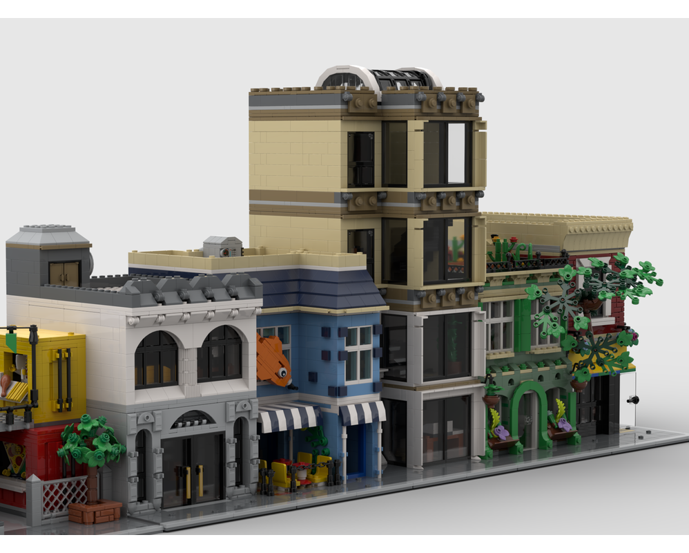 LEGO MOC Modular Office Building by brickmanspark | Rebrickable - Build ...