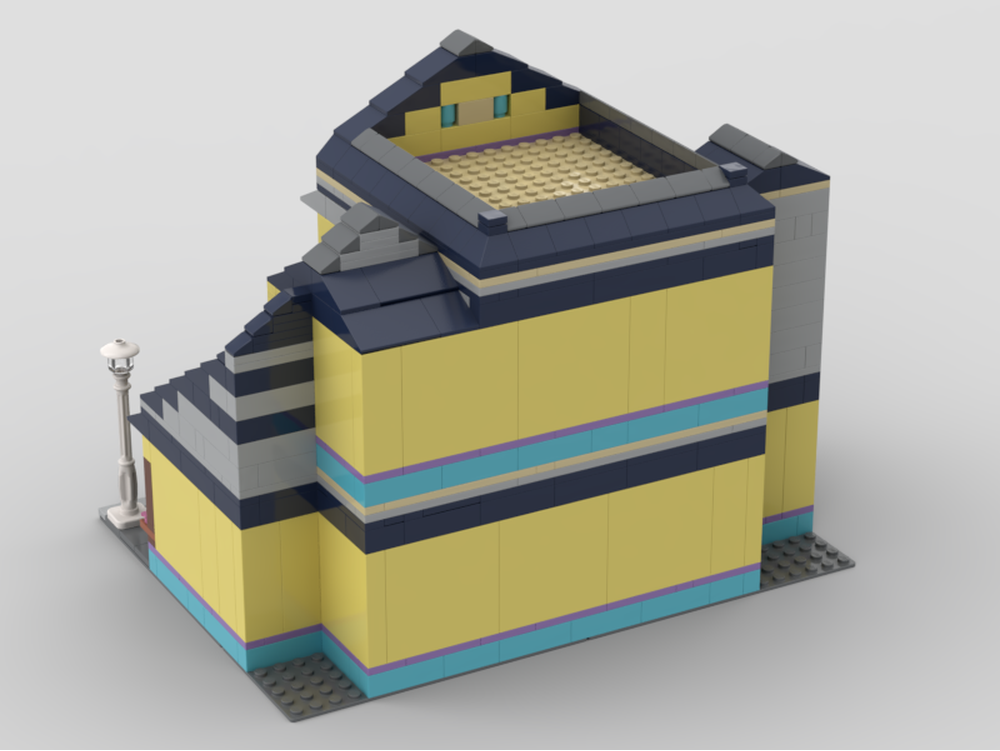 LEGO MOC Modular Heartlake High School by BrickAndBuildsI | Rebrickable ...