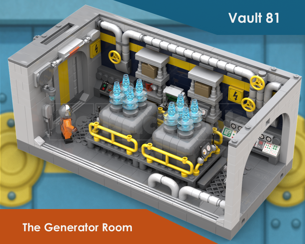 LEGO MOC Fallout Vault 81 Generator Room by AKIRA5000gold | Rebrickable - Build with LEGO