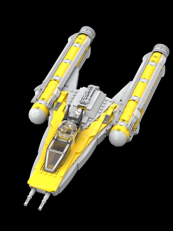 LEGO MOC Clone Wars Starfighter in Yellow by rvn0516 | Rebrickable ...