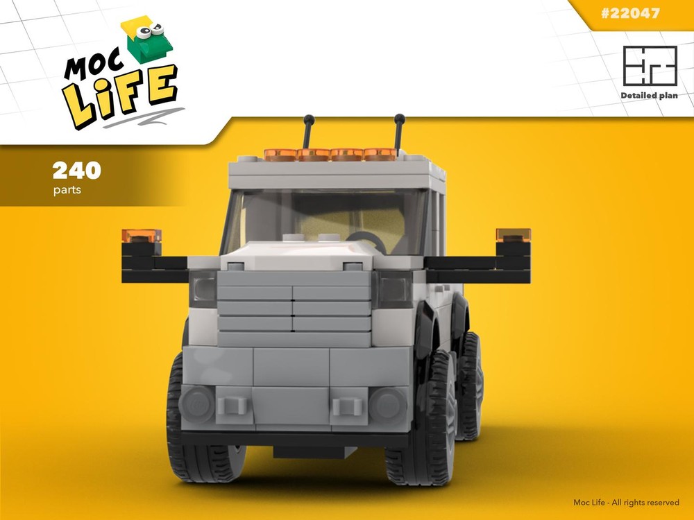 LEGO MOC Ram 2500 quad cab small bed by MocLife | Rebrickable - Build ...