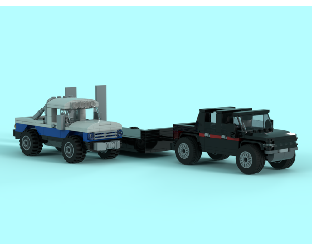 LEGO MOC Hummer EV and Trailer by bigtrainbricks | Rebrickable - Build ...