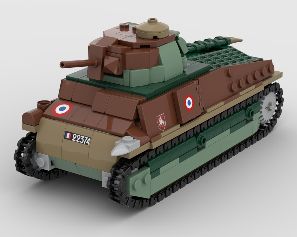 LEGO MOC-220545 Char Somua S35 (1:33) by ccffpt | Rebrickable - Build ...