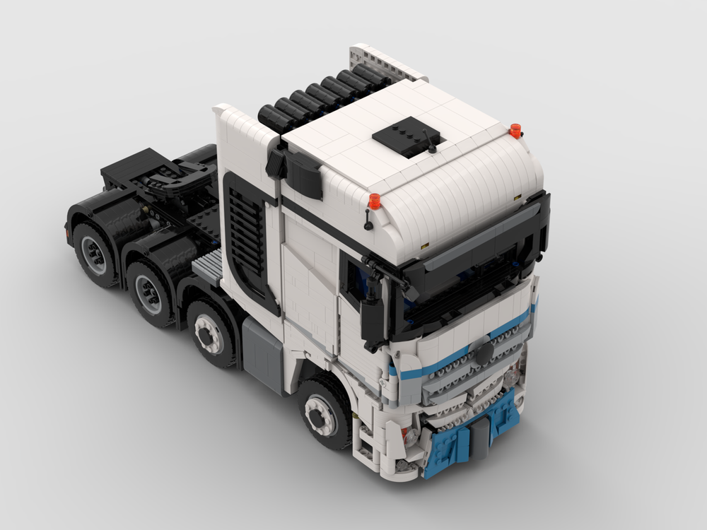 LEGO MOC Mercedes Benz Actros SLT 4163 truck 8X4 RC tractor by LingKong ...