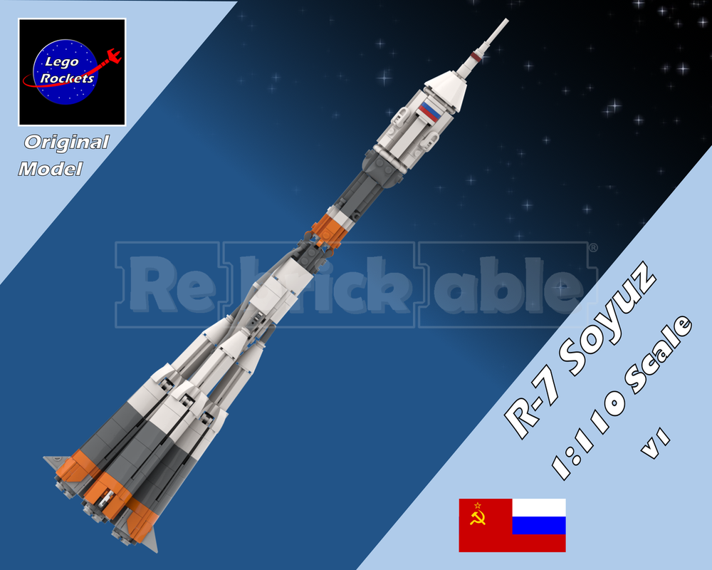 LEGO MOC 1:110 R-7 Soyuz by LegoRockets | Rebrickable - Build with LEGO