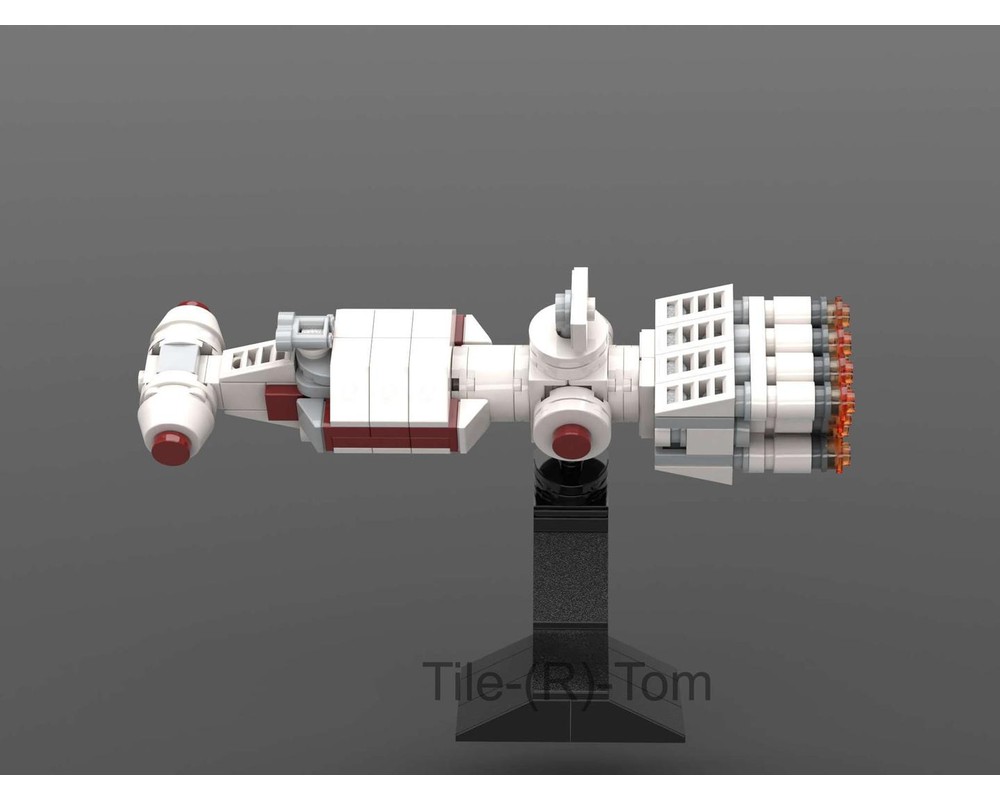 LEGO MOC Mini CR-90 Tantive IV Rebel Blockade Runner with display stand ...