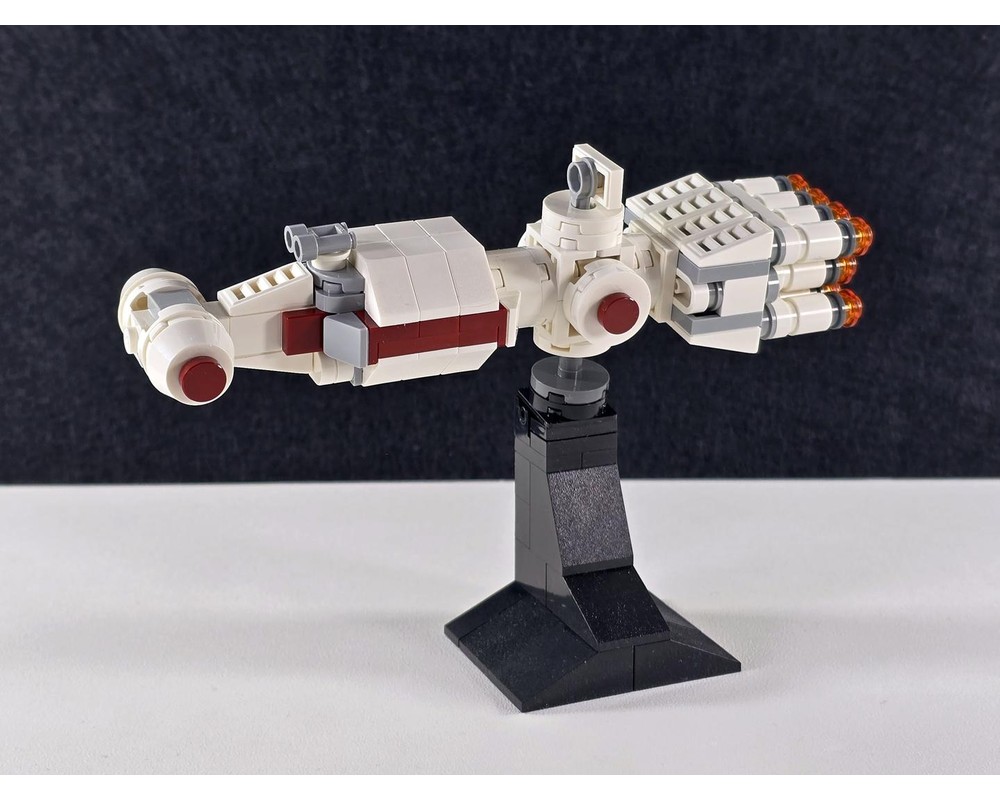 LEGO MOC Mini CR-90 Tantive IV Rebel Blockade Runner with display stand ...