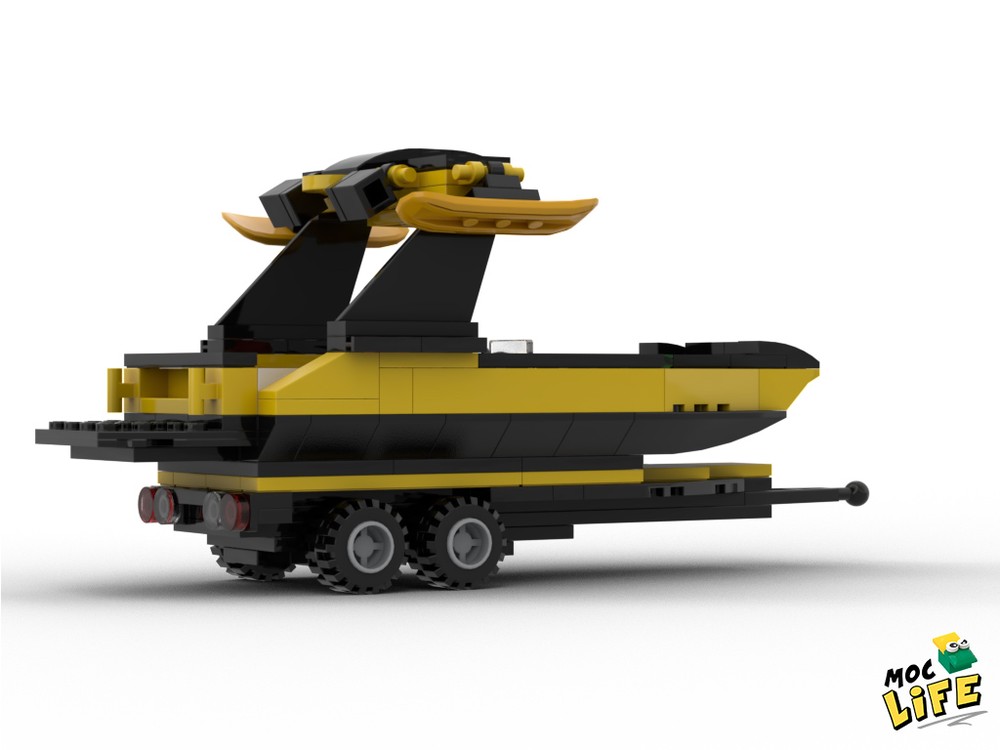 LEGO MOC Wakeboard boat with trailer by MocLife | Rebrickable - Build ...
