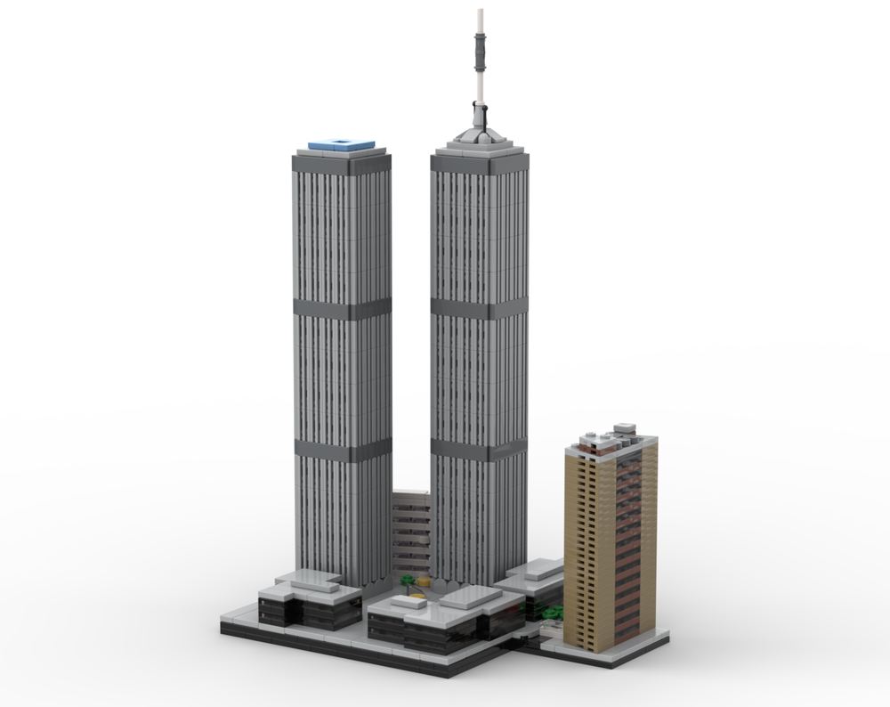 LEGO MOC 1:2000 World Trade Center by IdiotPolo | Rebrickable - Build ...