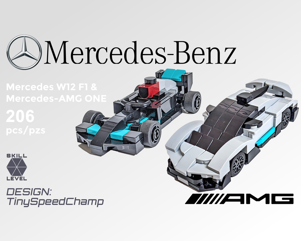 LEGO MOC Tiny Mercedes W12 F1 & Mercedes-AMG ONE (Stickerless) by ...