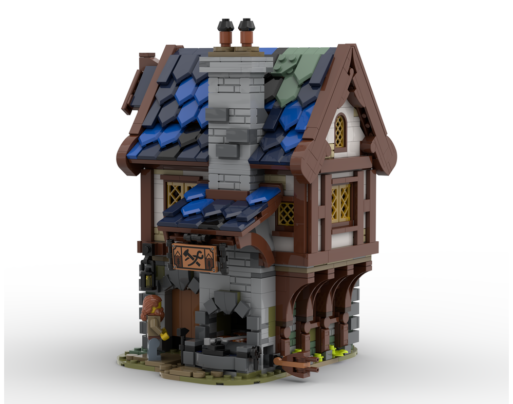 LEGO MOC Blacksmith scaled down by Vuzi | Rebrickable - Build with LEGO