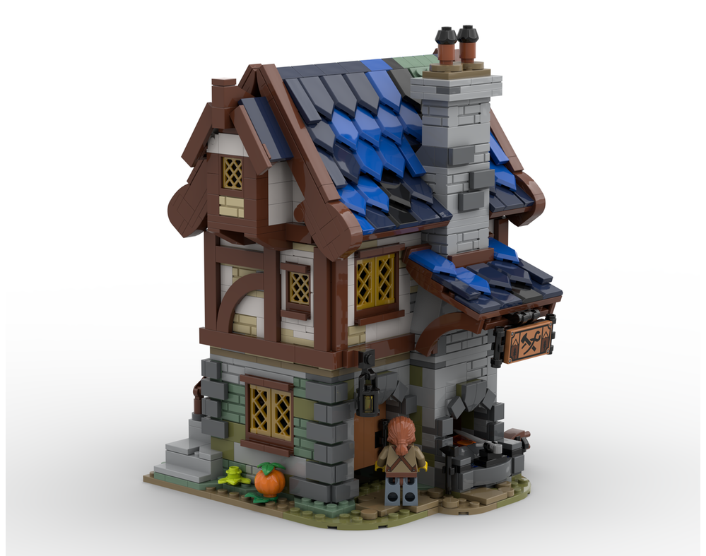 LEGO MOC Blacksmith scaled down by Vuzi | Rebrickable - Build with LEGO