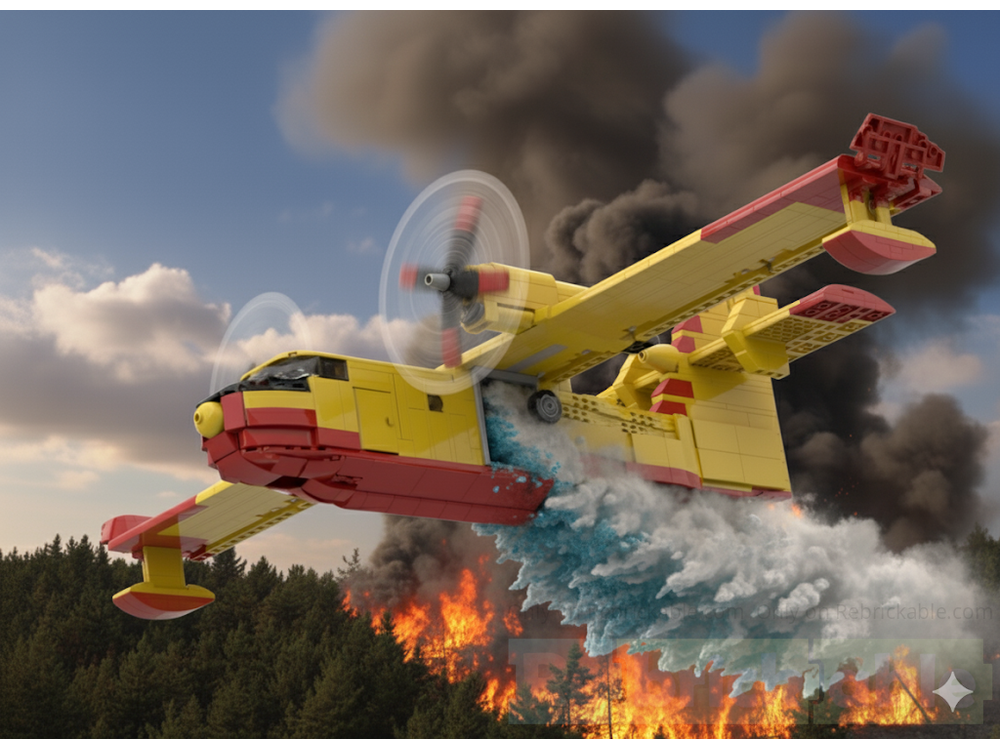 LEGO MOC-220948 Canadair CL-415 by Frinke | Rebrickable - Build with LEGO